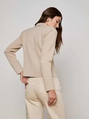 L'Agence Sofia Knit Double-breasted Blazer