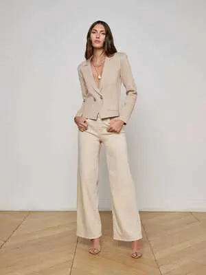 L'Agence Sofia Knit Double-breasted Blazer
