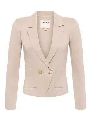L'Agence Sofia Knit Double-breasted Blazer