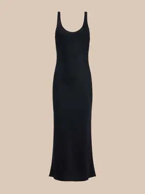 L'Agence Akiya Satin Maxi Dress - Black