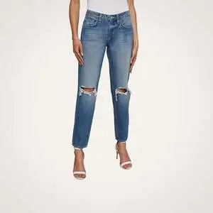 L'Agence Nevia Straight-leg Jeans - Woodrow Destruct