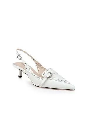 L'Agence Lourdes Leather Slingback Pumps