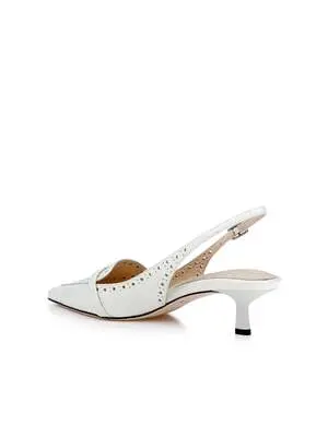 L'Agence Lourdes Leather Slingback Pumps