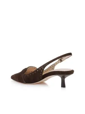 L'Agence Lourdes Suede Slingback Pump