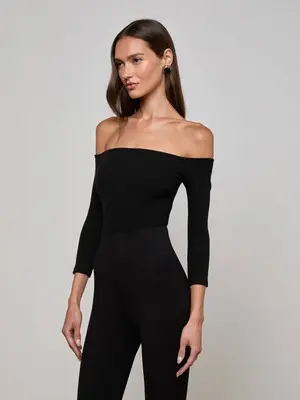 L'Agence Evelyn Off-the-shoulder Bodysuit