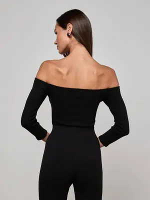 L'Agence Evelyn Off-the-shoulder Bodysuit