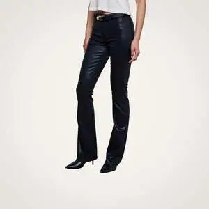 L'AGENCE Selma Coated Bootcut Jean - Deep Midnight Coated