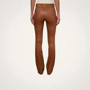 L'Agence Selma Coated Bootcut Jean - Cognac Coated
