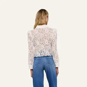 L'Agence Anita Lace Blouse Top - Ivory
