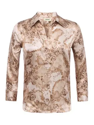 L'Agence Dani Silk Blouse Top