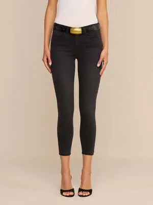 L'Agence Margot Cropped Skinny Jean - Dark Graphite