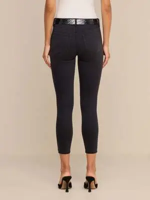 L'Agence Margot Cropped Skinny Jean - Dark Graphite
