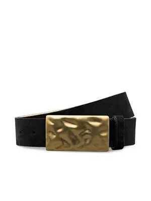 L'Agence Chara Suede Belt - Black