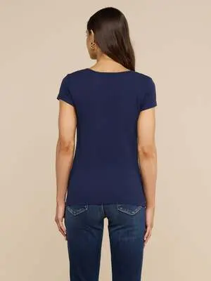 L'Agence Cory Cotton Scoopneck T-shirt