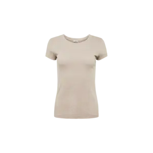 L'Agence Cory Cotton Scoopneck T-shirt - Biscuit