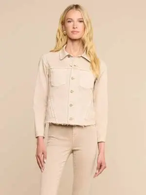 L'Agence Janelle Denim Jacket - Biscuit