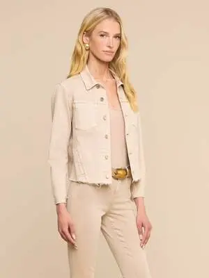 L'Agence Janelle Denim Jacket - Biscuit