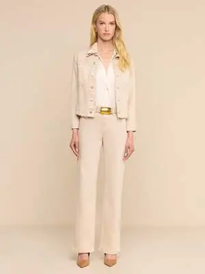 L'Agence Janelle Denim Jacket - Biscuit