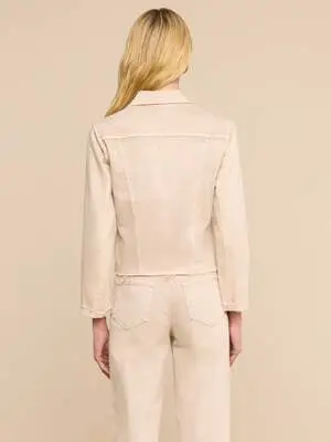 L'Agence Janelle Denim Jacket - Biscuit