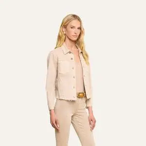 L'Agence Janelle Denim Jacket - Biscuit