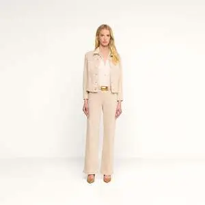 L'Agence Janelle Denim Jacket - Biscuit
