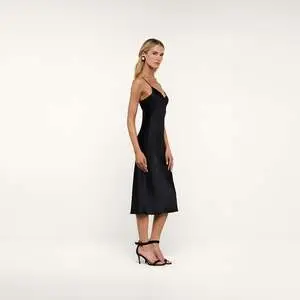 L'Agence Jodie Silk Slip Dress - Black
