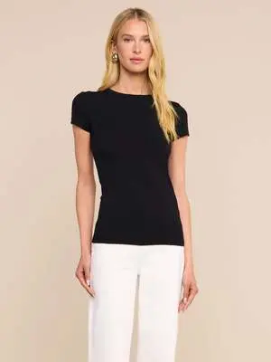 L'Agence Ressi Fitted T-shirt - Black