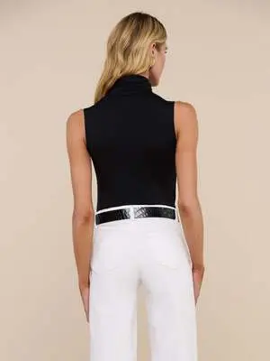 L'Agence Ceci Sleeveless Turtleneck - Black