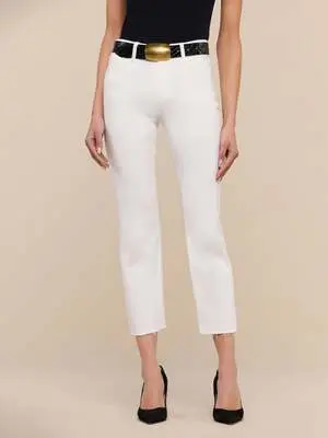 L'Agence Sada Slim-leg Cropped Jean - Blanc