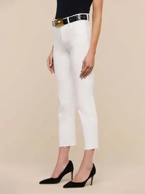 L'Agence Sada Slim-leg Cropped Jean - Blanc