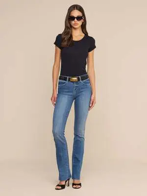 L'Agence Cory Cotton Scoopneck T-shirt - Black