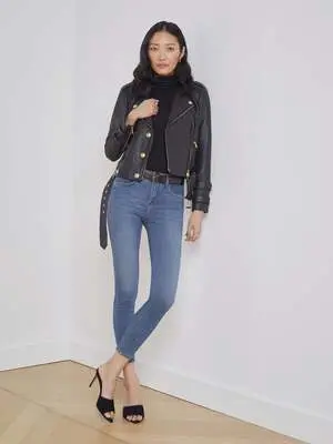L'Agence Billie Belted Leather Jacket