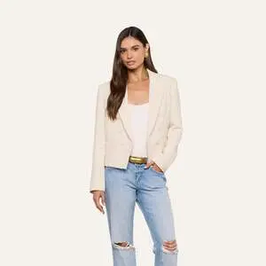 L'Agence Brooke Tweed Blazer - Ecru