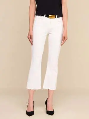 L'Agence Kendra Cropped Flare Jean - Blanc