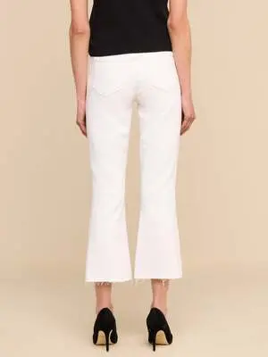 L'Agence Kendra Cropped Flare Jean - Blanc