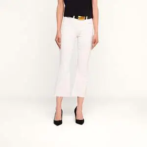 L'Agence Kendra Cropped Flare Jean - Blanc