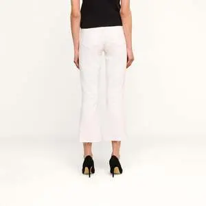 L'Agence Kendra Cropped Flare Jean - Blanc