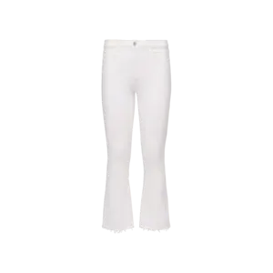 L'Agence Kendra Cropped Flare Jean - Blanc