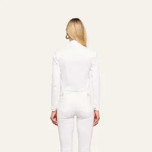L'AGENCE Celine Denim Jacket - Blanc Destruct