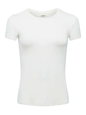 L'Agence Ressi Micro-rib T-shirt - White Micro Modal
