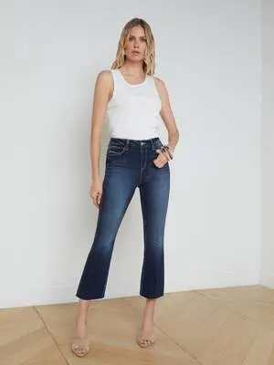 L'Agence Kendra Cropped Flare Jean