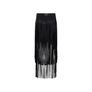 L'Agence Karolina Fringe Skirt - Black