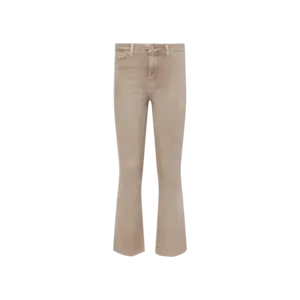 L'Agence Kendra Coated Cropped Flare Jean - Rye Coated
