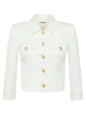 L'Agence Kumi Cropped Jacket - White