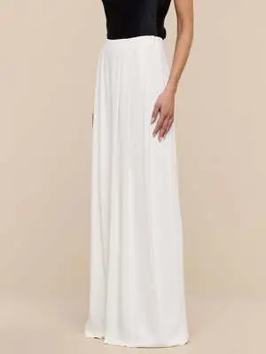 L'Agence Nova Pleated Wide-leg Trousers - Ivory