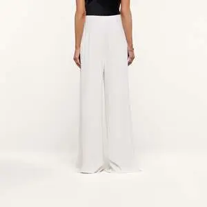 L'Agence Nova Pleated Wide-leg Trousers - Ivory