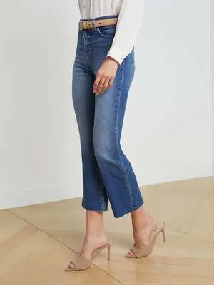 L'Agence Kendra Cropped Flare Jean - Cambridge