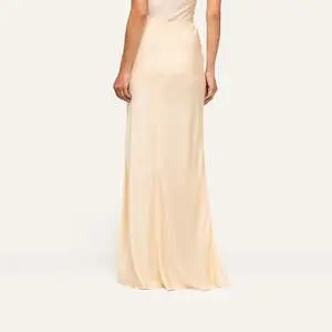 L'Agence Zeta Satin Maxi Skirt - Pearl