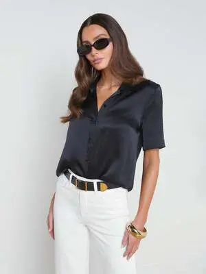 L'Agence Ellah Silk Blouse Top