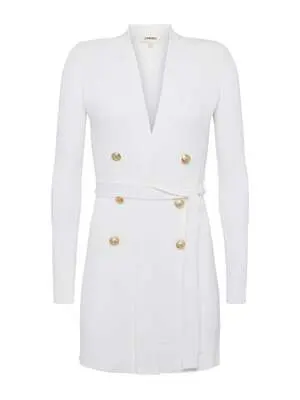 L'Agence Noe Double-breasted Cardigan - White